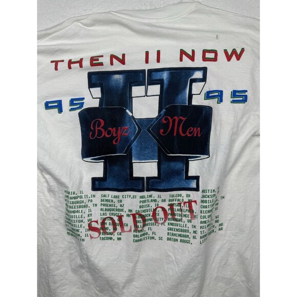 Unbranded | Shirts | Boyz Ii Men Vintage Tshirt Xl Then Ii Now 995 Tour ...